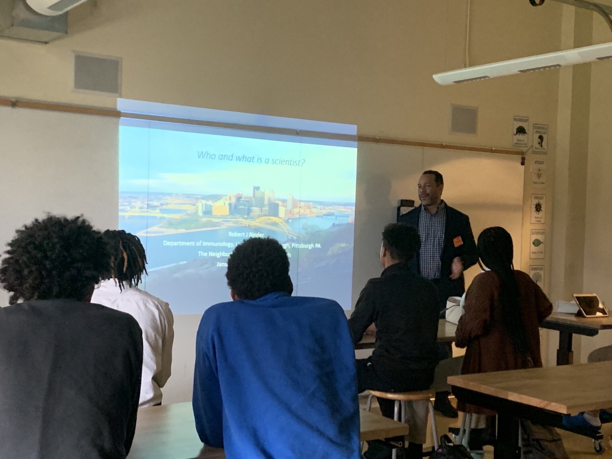 Dr. Robert Binder spoke with The Neighborhood Academy students! | i4kids